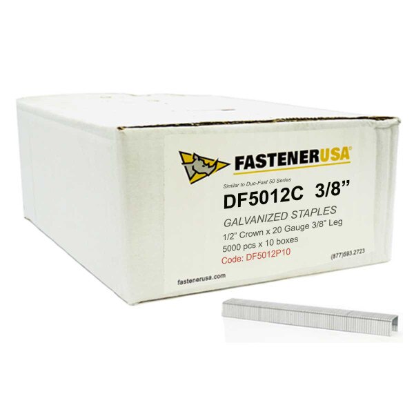 3/8" LEG x 1/2" CROWN 20GA GALVANIZED 5012C STAPLES 50M ProPak ...