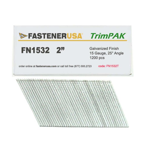 2" ANGLE FINISH NAILS 15GA GALV 1,200ct | FN1532T