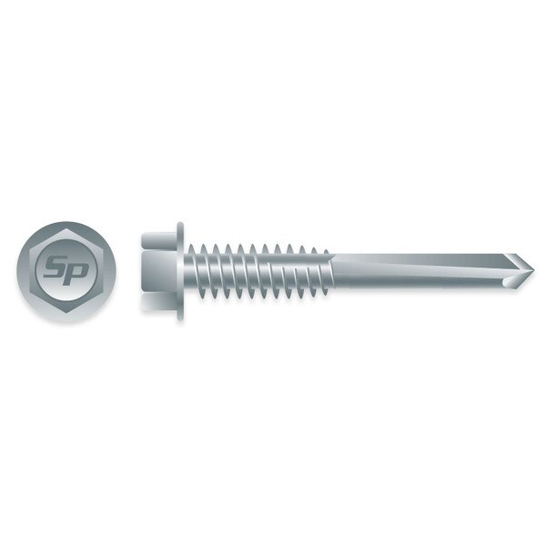 #12 x 1-1/2" HWH ZINC PLATED #5 POINT SELF-DRILLING SCREWS 2.5M Box ...