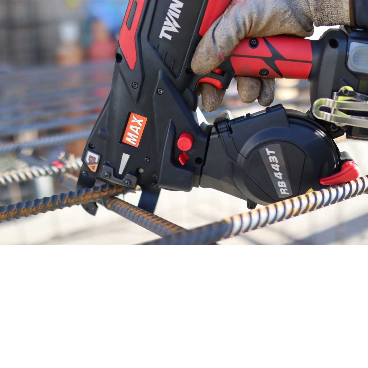 MAX RB443T TwinTier Rebar Tying Tool up to #7 x #7 with 19ga wire ...