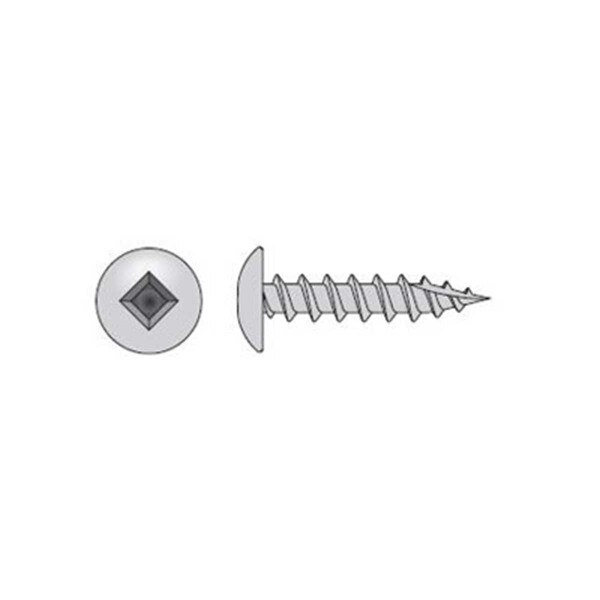 #8 x 1" Square Drive Truss-Head Screws 305 Stainless 2M | FastenerUSA
