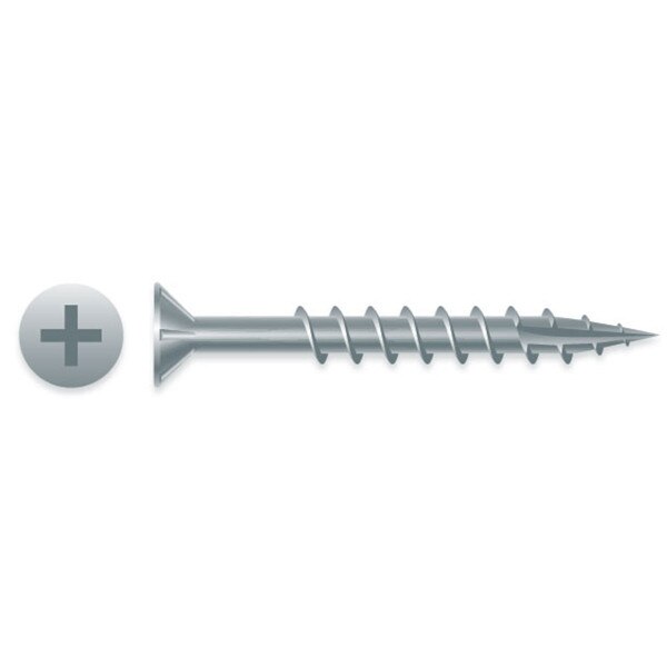 #9 x 3" PHILLIPS FLAT HEAD ZINC PLATED PARTICLE BOARD SCREWS 2M Box ...